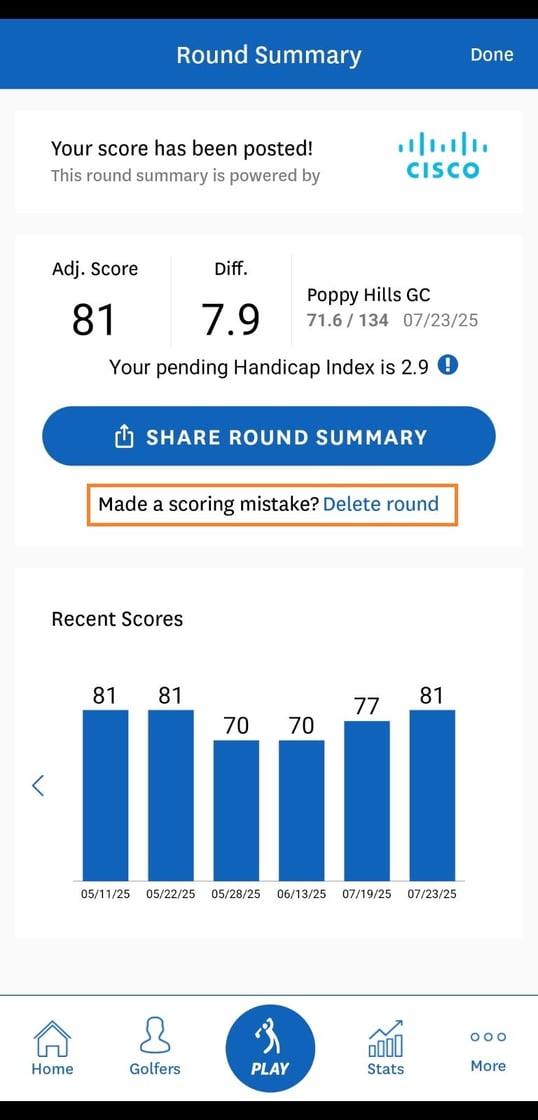 How to Post a Score Using the USGA GHIN Mobile App
